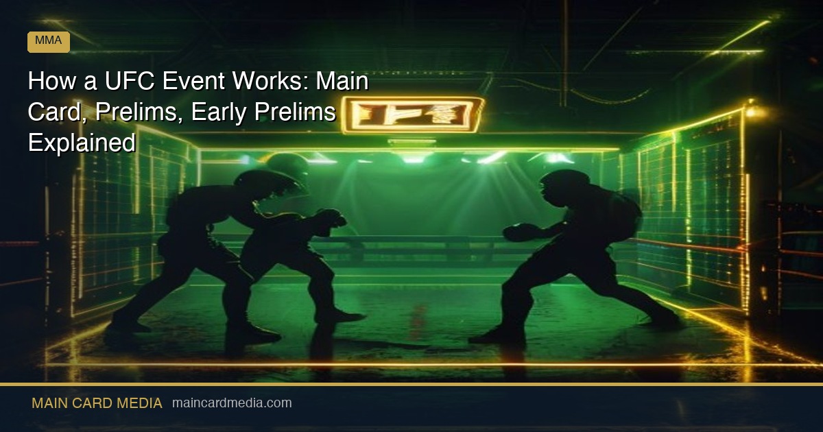 How a UFC Event Works: Main Card, Prelims, Early Prelims Explained ...
